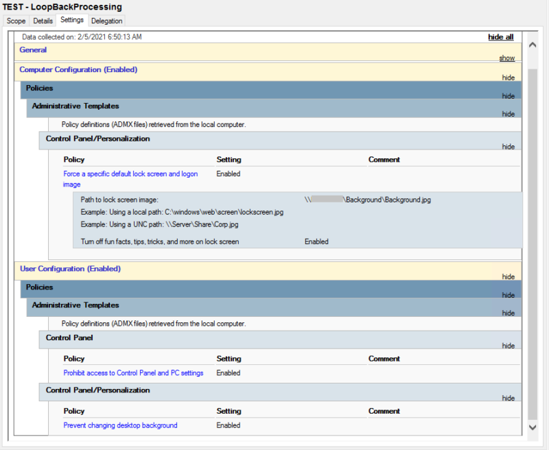 Understanding Group policy Loopback processing